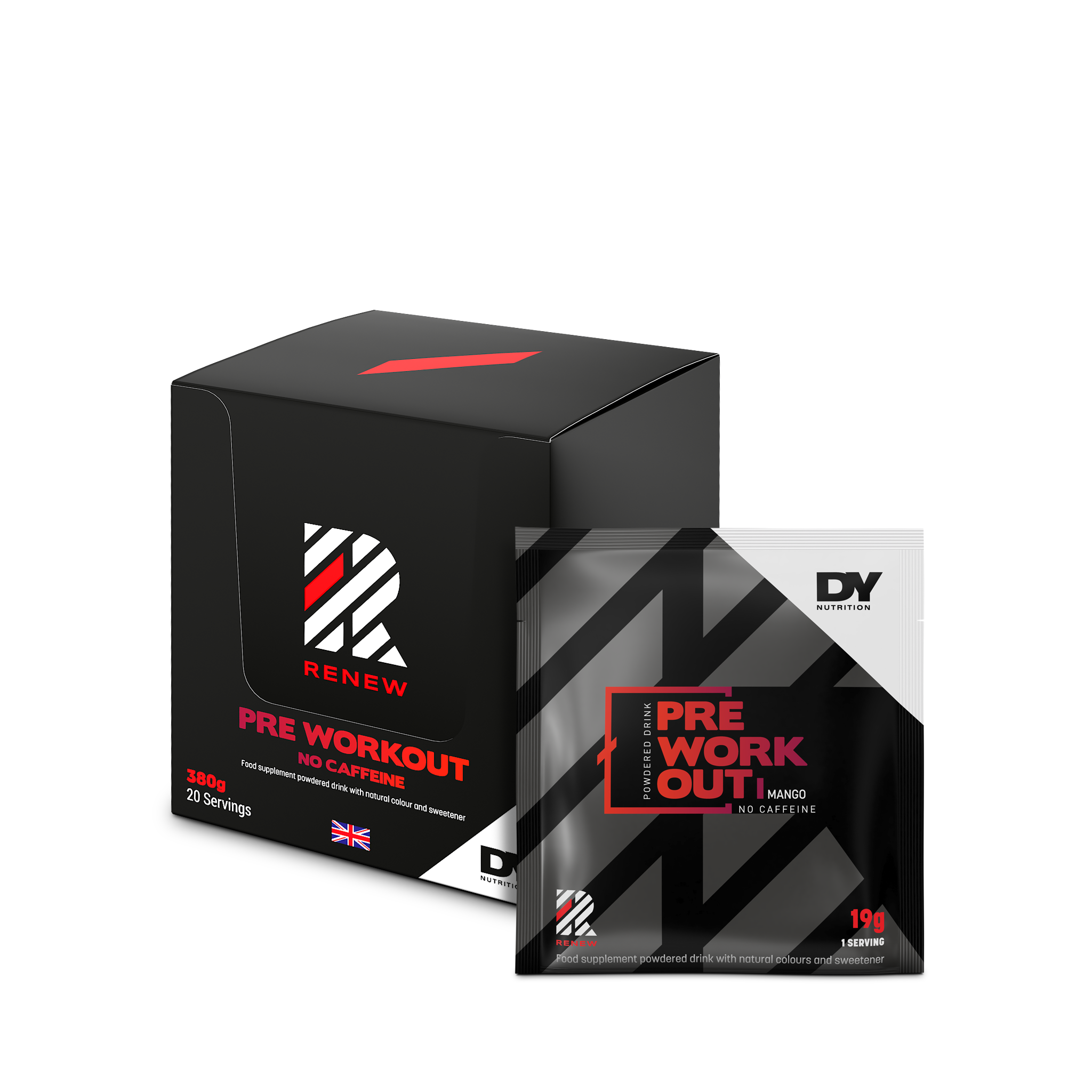 Renew Pre-Workout Stimulant Free | 380 γρ, 20 φακελάκια – DY Nutrition ...